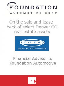 Redcap&Truss Advises Foundation Automotive Corp. | Redcap&Truss
